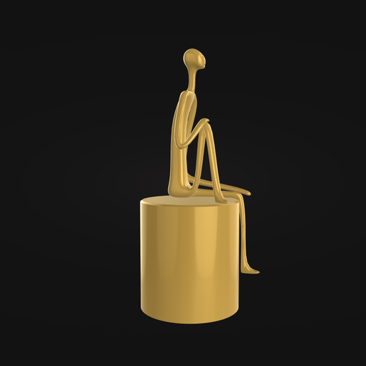 STL file Figurine of a seated man 👨 ・3D printing idea to download・Cults