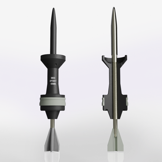 🐆 DM33 APFSDS (German Ammunition)・ 3D File for 3D printing・Cults