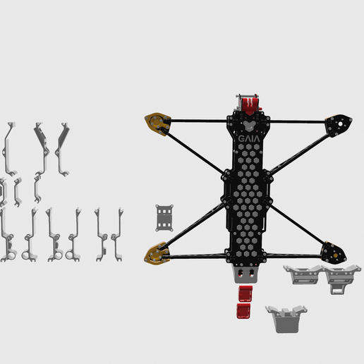 3D file GAIA 10“ FPV Frame 🖼️ ・3D printing template to download・Cults
