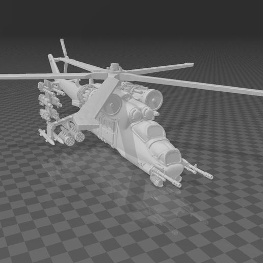 🎲 28mm Mi-24 Valkyrie Gunship Transport・ STL File for 3D printing・Cults