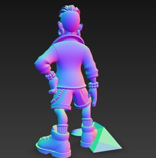 🎨 Rebel Punk Character Figure・ STL File for 3D printing・Cults