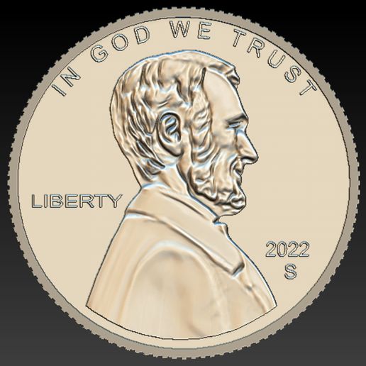 OBJ file ONE CENT 💱 ・3D print design to download・Cults