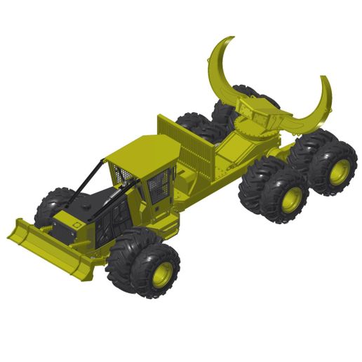 🚜 Tigercat 640 Clambunk Skidder 1/24 scale・ STL File for 3D printing・Cults