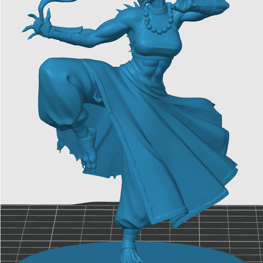 ♀️ Female Dragonborn Monk・Free STL File for 3D printing・Cults
