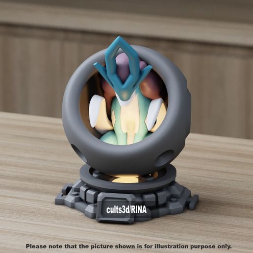 🐉 Suicune healing machine pods・ STL File for 3D printing・Cults