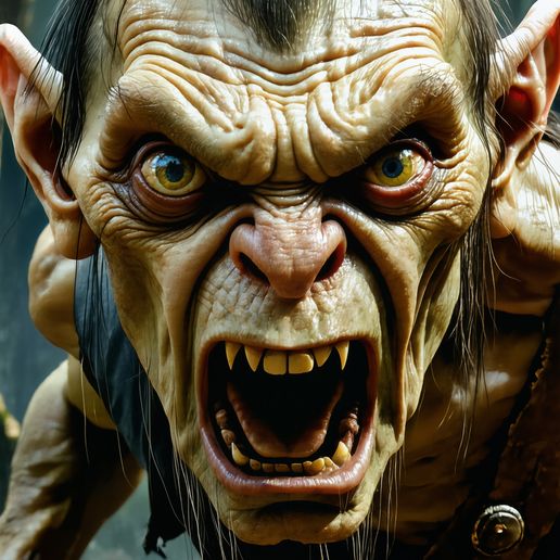 😡 Angry Gollum・ STL File for CNC machining - Laser cutting・Cults
