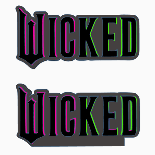 👾 2x WICKED Logo Display by MANIACMANCAVE3D・ STL File for 3D printing・Cults