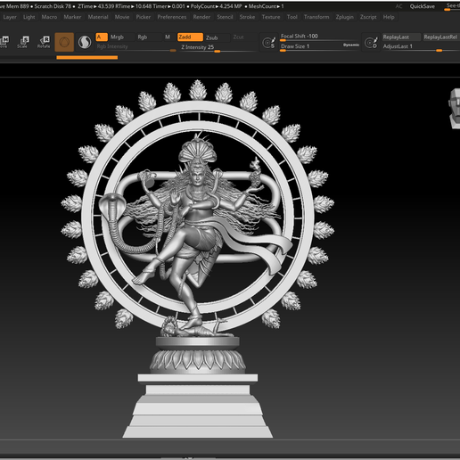 STL file Lord Shiva in his Nataraja sculpting 3d print model 3D model 💎 ...