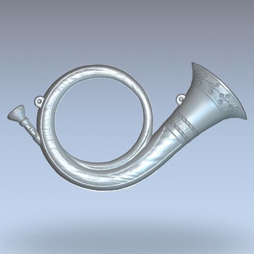📯 Vintage Hunting Horn - STL / OBJ - 3D Print & CNC Ready・Бесплатный ...