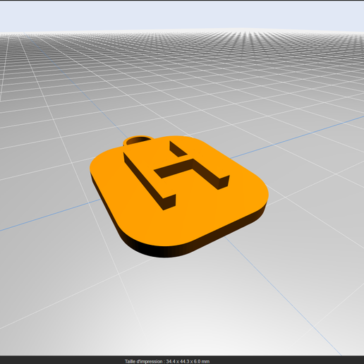 🗝️ Keyring Letter H - Modern design Roboto initial・ STL File for 3D ...