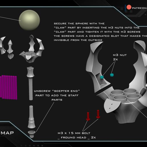 📁 Evil-Lyn’s Scepter & Staff・ 3D File for 3D printing・Cults