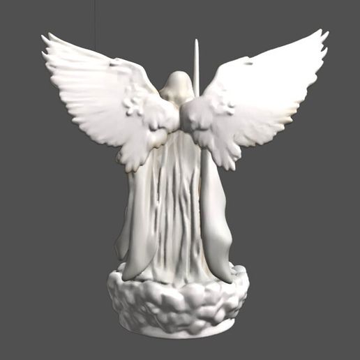 🗡️ Angelic Guardian with Sword・ STL File for 3D printing・Cults