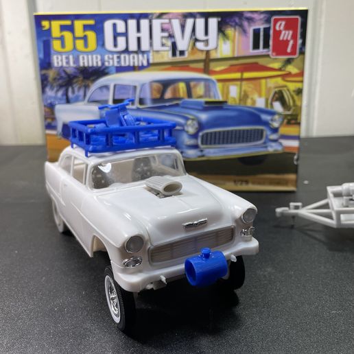 🚙 AMT 55 Chevrolet Bel Air Gasser Fuel Tanks Gas Tanks Model Car Parts ...