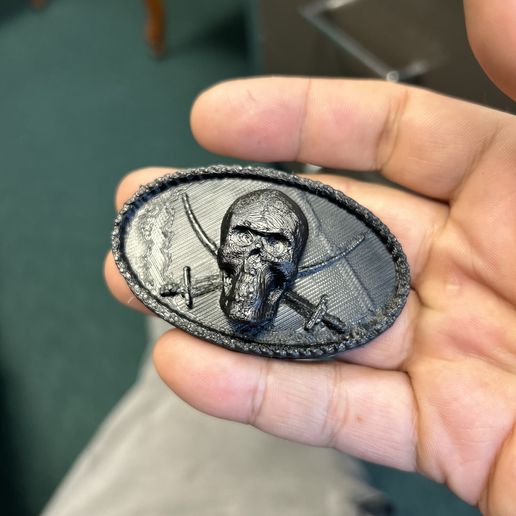 🏴‍☠️ Pirate Skull Medallion・Free STL File for 3D printing・Cults