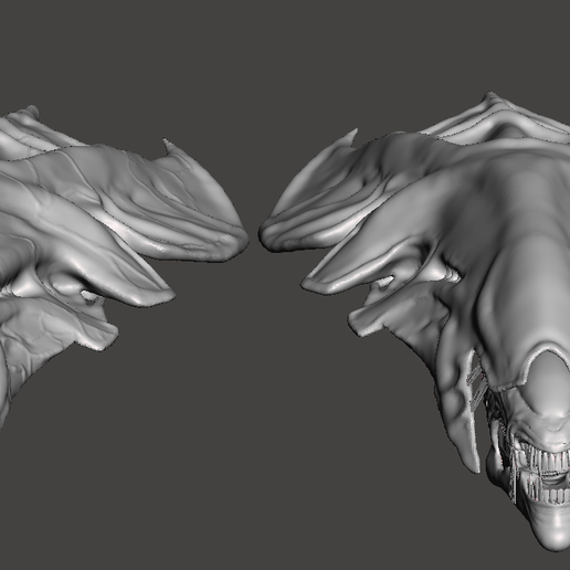 alien queen head crest