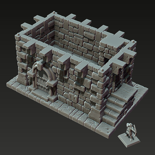 STL file Fantasy Medieval Building With Interior 🏗️ ・3D printer model ...