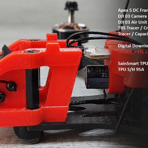 🖼️ Mr Steele Apex DC / 5 Frame Mounts DJI 03 Air Unit and NEW Camera 03 ...