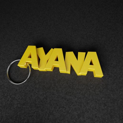 STL file AYANA - KEYCHAIN 🗝️ ・3D printable design to download・Cults