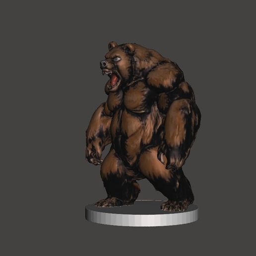 STL file Aggressive Bear Figure - 3D Print Model 🐻 (OBJ)・Template to ...