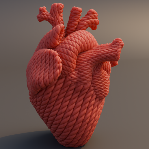💜 Knitted Heart・ STL File for 3D printing・Cults