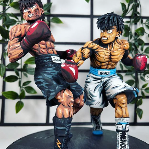👾 Ippo vs Takeshi - Hajime no Ippo・ STL File for 3D printing・Cults