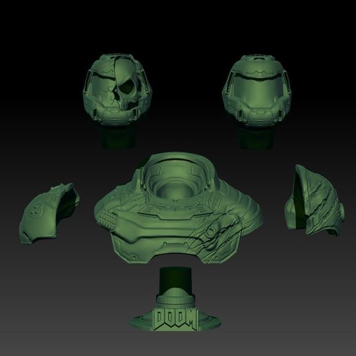 💀 DOOM SLAYER skull・ STL File for ・Cults