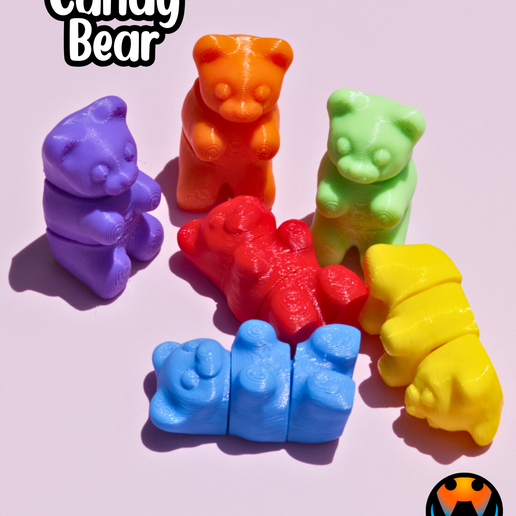 🍬 Candy Bear・ 3D File for 3D printing・Cults
