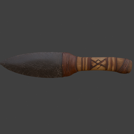 🔪 Native American Obsidian Knife・ STL File for 3D printing・Cults