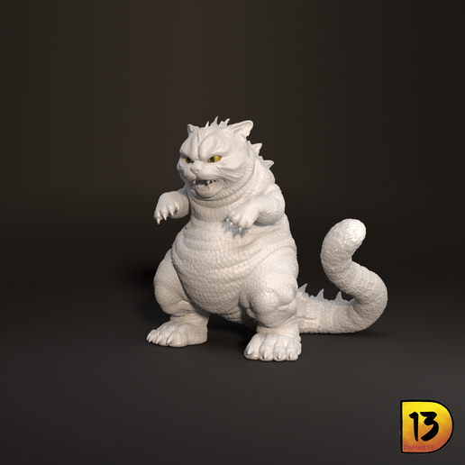 🐱 CAT-ZILLA !!!・ 3D File for 3D printing・Cults