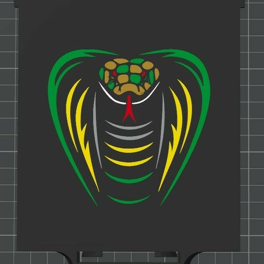 STL file Abstract Cobra Design on Card Box Lid with Cobra Design ...