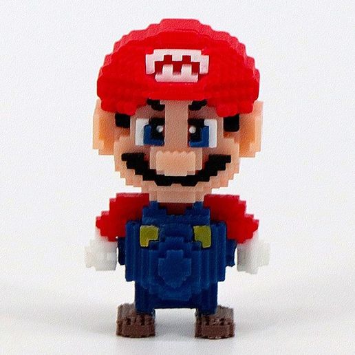 Archivo STL 3D MARIO PIXEL 🖨️ ・Objeto para impresora 3D para descargar ...