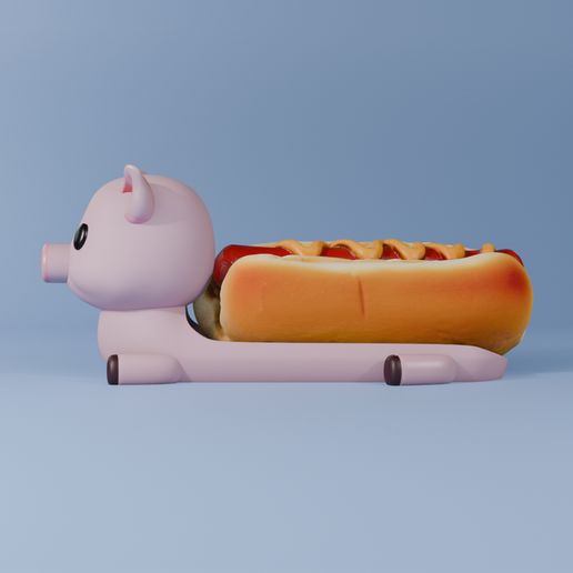 🌭 WHOLE PORTA PORK (HOT-DOG)・ 3D File for 3D printing・Cults