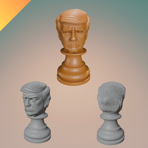 👤 Donald Trump Bust Sculpture – 3D Printable Political Figure Statue ...