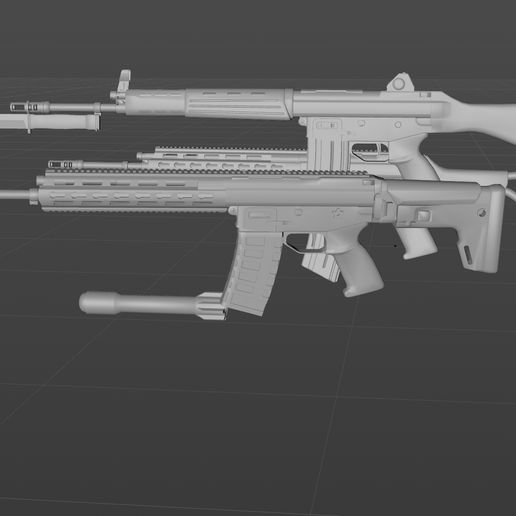 STL file Japanese "Howa" Type 89 rifle digital model material 🗺️ ・3D ...