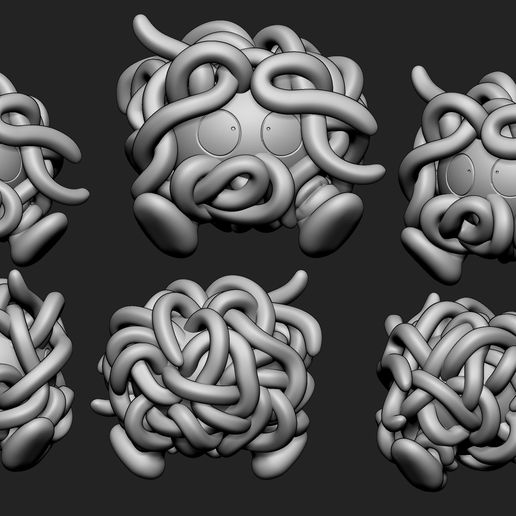 STL file Pokemon - Tangela with 2 poses 🐉 ・3D print design to download ...