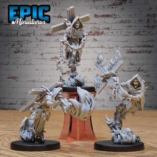 🔥 Fire Ghost Skeleton Set ‧ DnD Miniature ‧ Tabletop Miniatures ...
