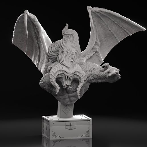 🔥💀 Balrog bust - The Shadow and the Fire - STL file for 3D printing ...