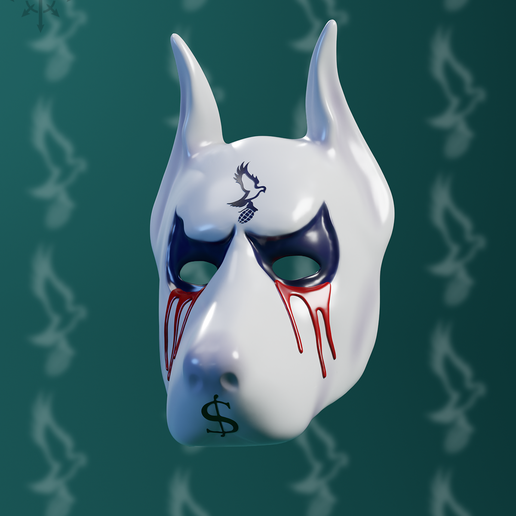 🎭 J-Dog Mask, Hollywood Undead・ STL File for 3D printing・Cults