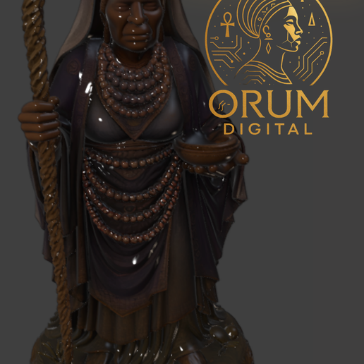 🗿 Nanã – Orixá Ancestral das Águas Paradas e do Barro・ STL File for 3D ...