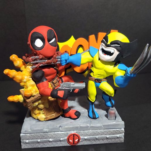 🦷 Deadpool vs Wolverine toothpick dispenser・ 3D File for 3D printing・Cults