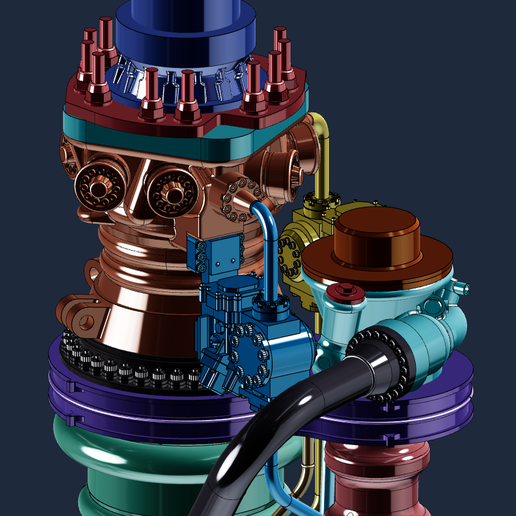 🚀 SpaceX Raptor 3 engine・ 3D File for 3D printing・Cults