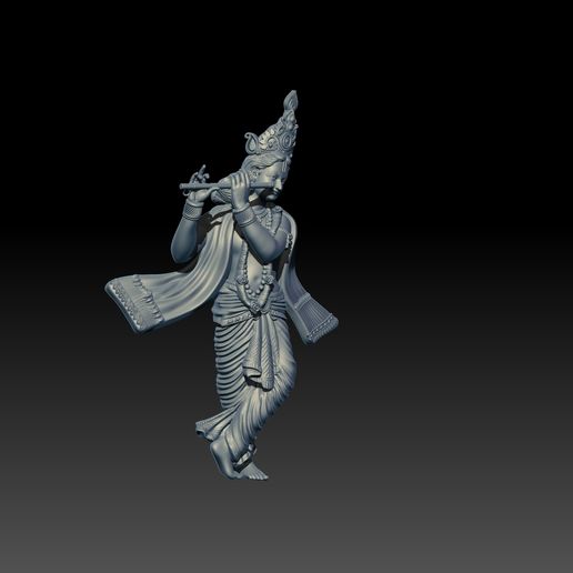 STL file Lord Krishna 3D model for 3D printing 🐏 ・3D print design to ...