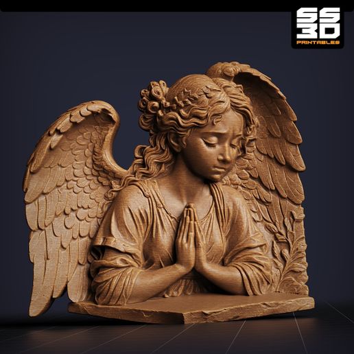 STL file Praying Angel STL File 🙏 (OBJ)・3D print model to download・Cults