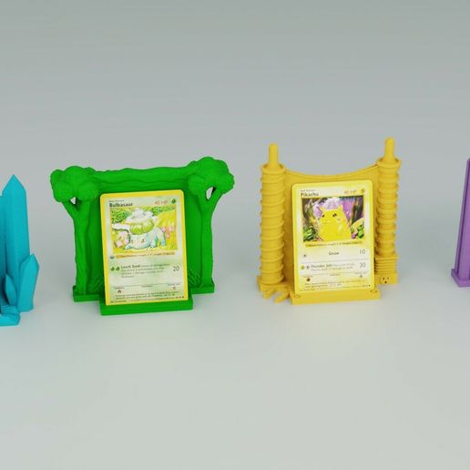 🐉 Pokemon Card Stands - Full Collection・ 3D File for ・Cults