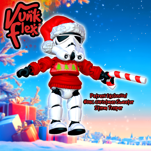 ⭐ Star Wars Christmas Storm Trooper Flexi Print-In-Place + figure ...