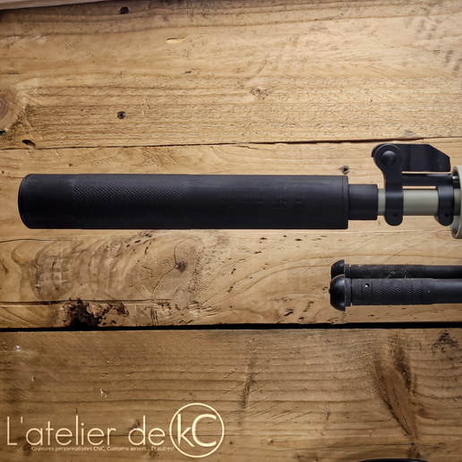 🔫 Airsoft muzzle brake SPR mk12 and silencer OPS 12th - complete set ...