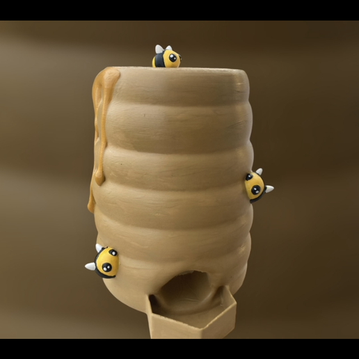 🐝 The Bee Cozy Dice Mug Tower・ 3D File for 3D printing・Cults
