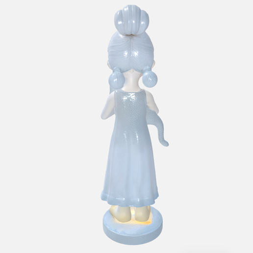 👧 Girl Holding Cat Statue, Animal Friendship Figurine, Gift to ...