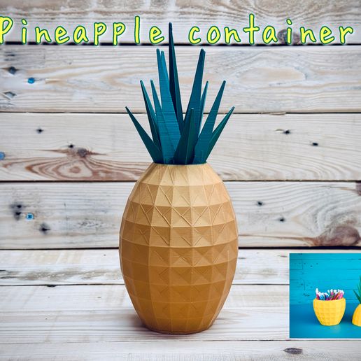 🍍 Pineapple Container・ STL File for 3D printing・Cults