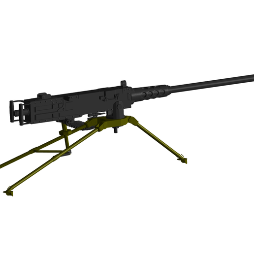 🔫 Machine gun・ OBJ File for 3D printing・Cults